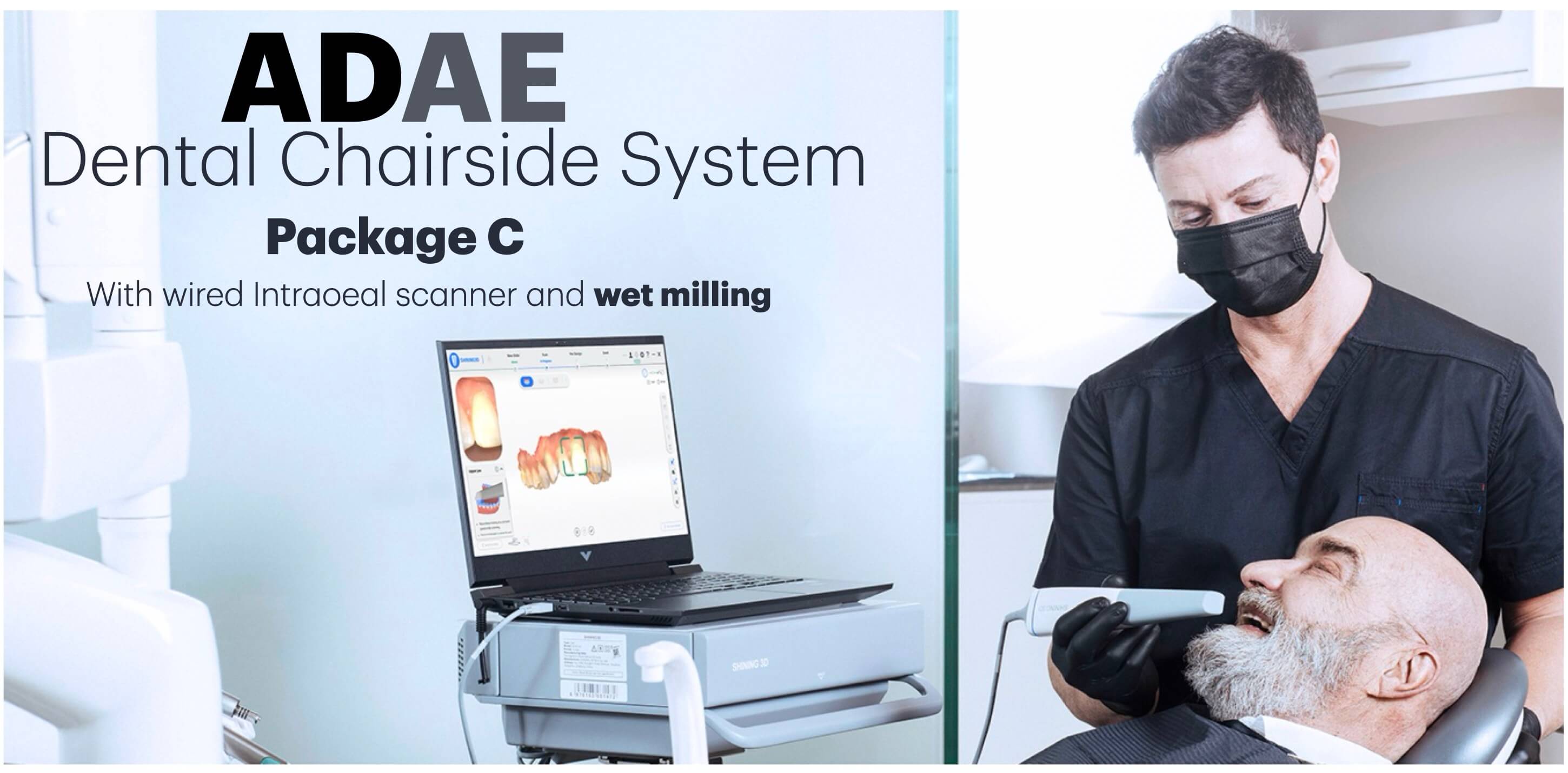 ADAE Dental Chairside System with Aoralscan 3 intraoral scanner and we ...