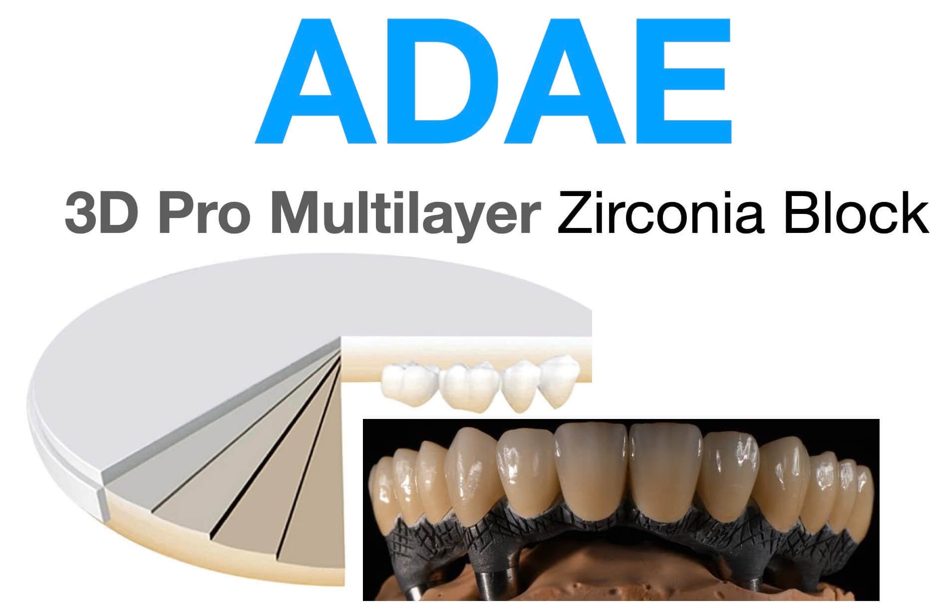 ADAE 3D Pro multilayer zirconia block – ADAE Dental Online Store