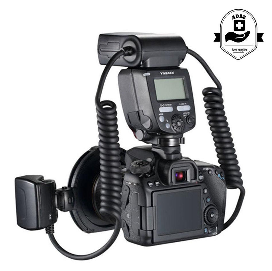 TTL Twin Flash for Canon EOS DSLR Camera+Adapter Rings – ADAE Dental ...